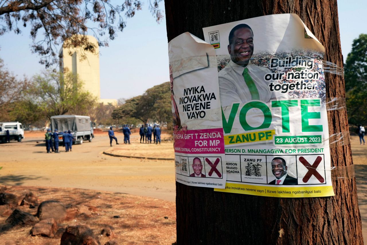 Zimbabwean President Emmerson Mnangagwa wins re-election after troubled ...