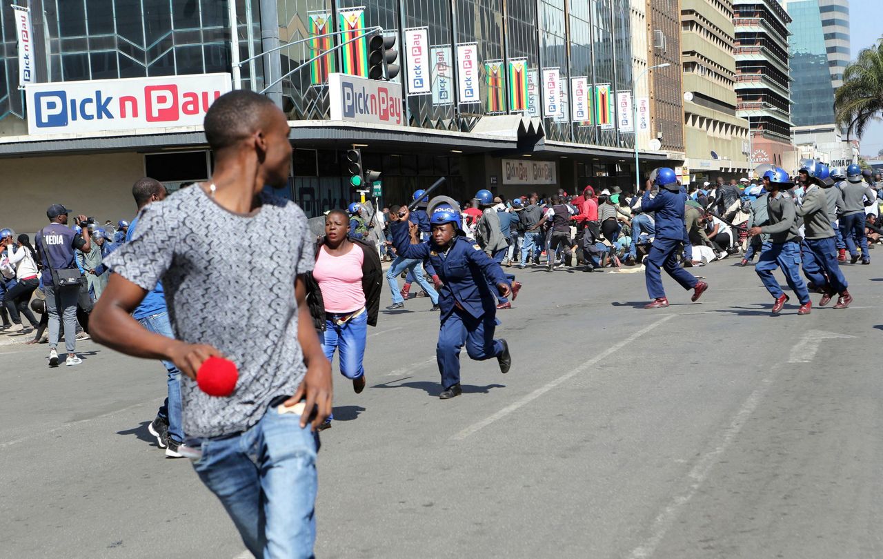 Harare quiet as police dampen Zimbabwe opposition protest