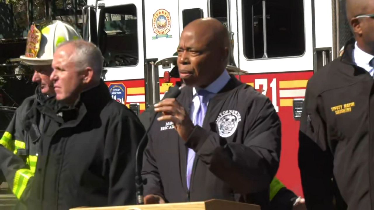 Adams makes first public appearance since dropping bid