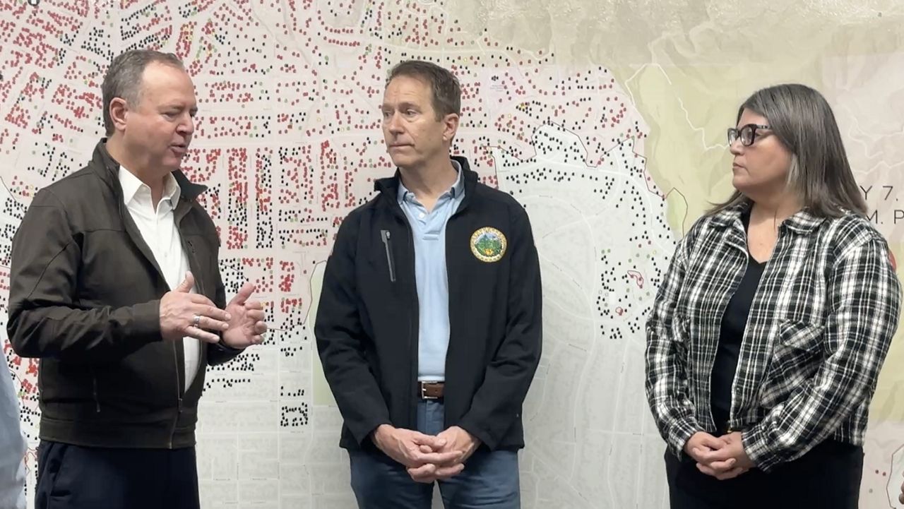 U.S. Sen. Adam Schiff tours Eaton Fire Collaborative Center