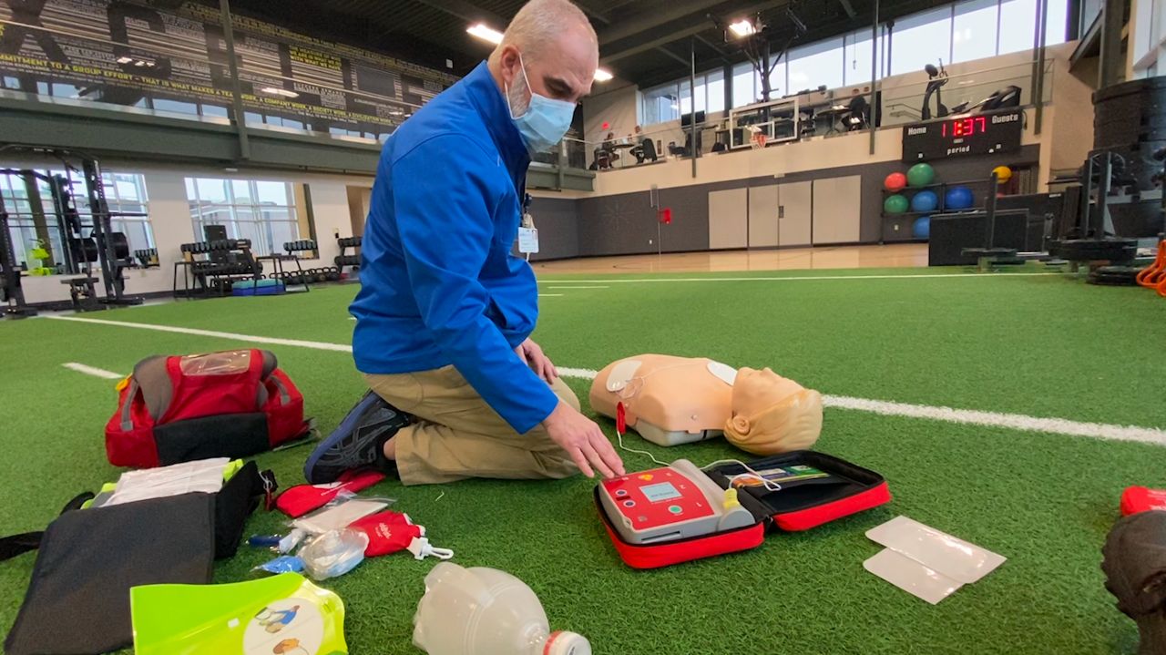 Athletic trainers offer medical help from the sidelines