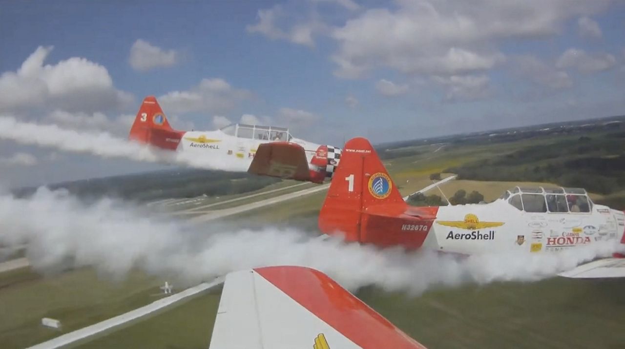 Aeroshell Aerobatic Team performs at Dayton Air Show