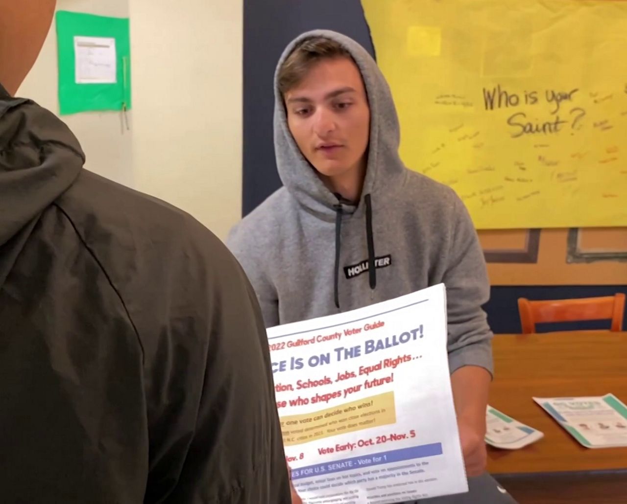 Students getting involved with politics