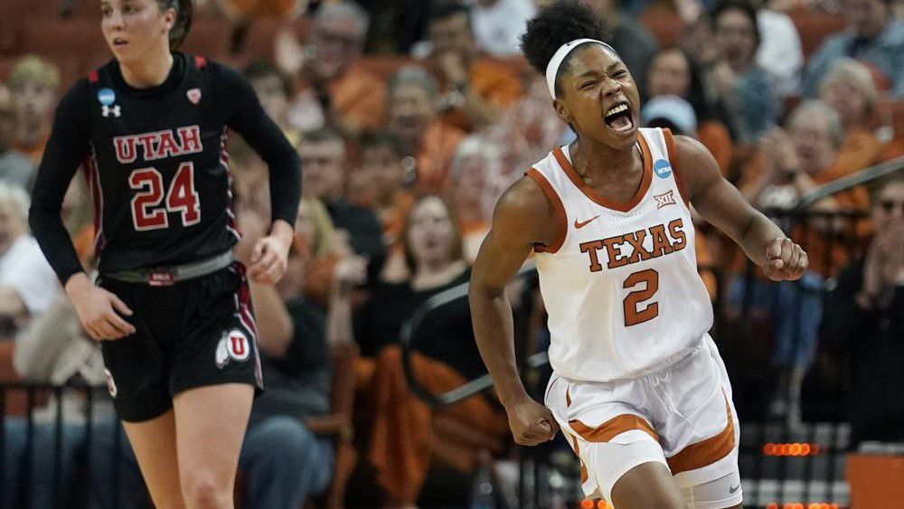 Moore powers Texas women over Utah 78-56 and into Sweet 16
