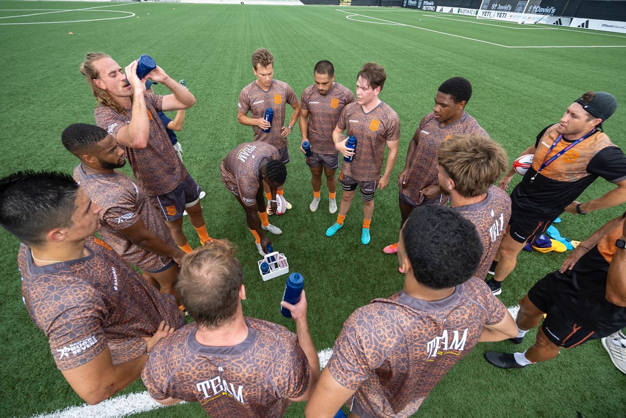 Amir Lancaster takes the pitch in pro-rugby tournament
