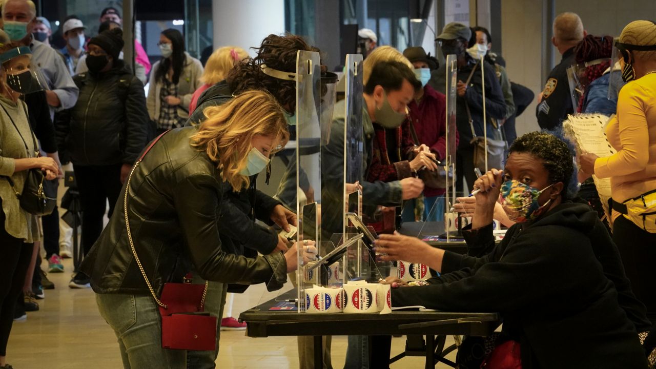 Thousands Show Up for First Day of Early Voting at Madison Square Garden