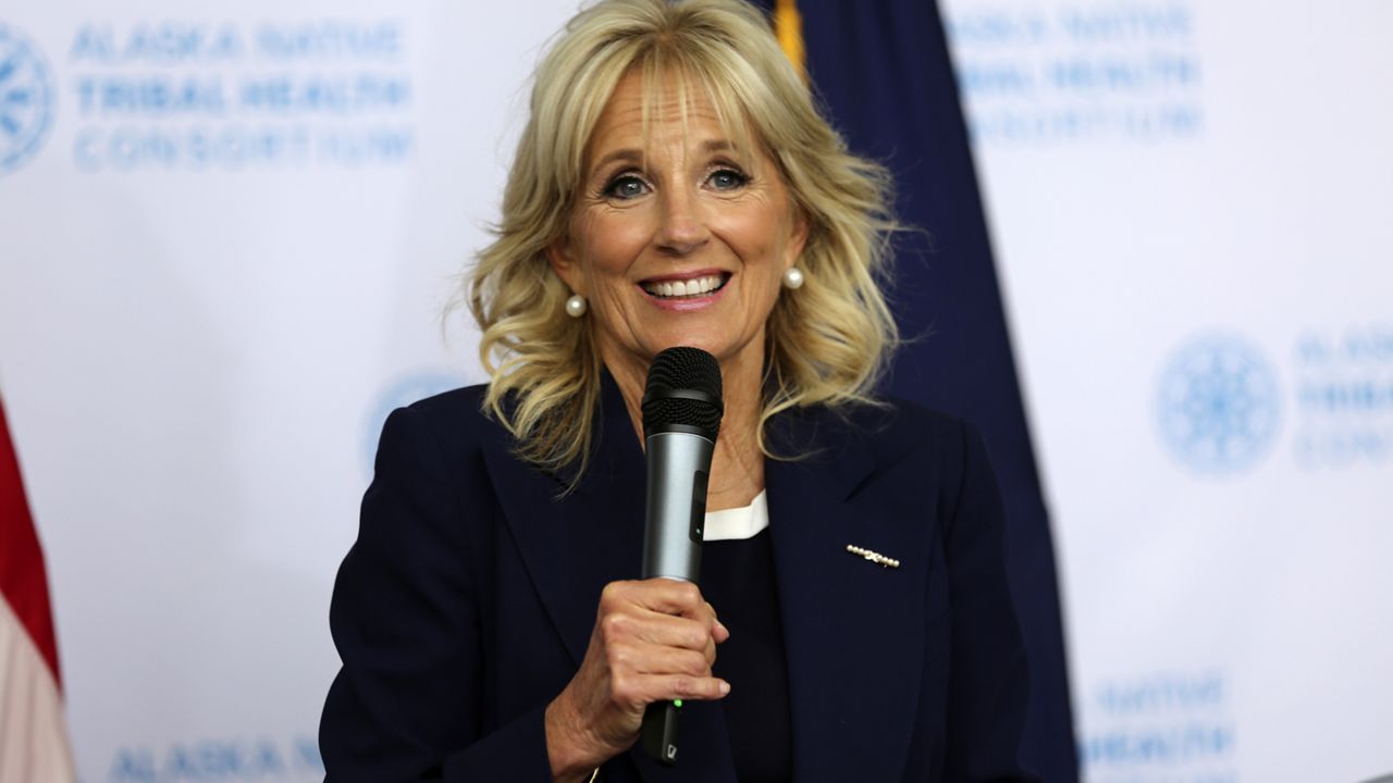 First Lady Jill Biden visits Alaska before Olympics in Tokyo