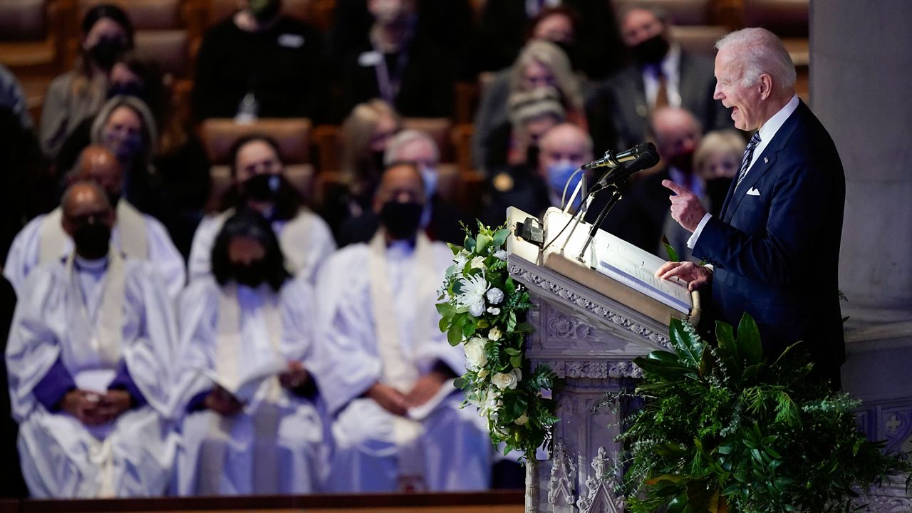 Biden calls Bob Dole ‘a genuine hero’ at memorial service