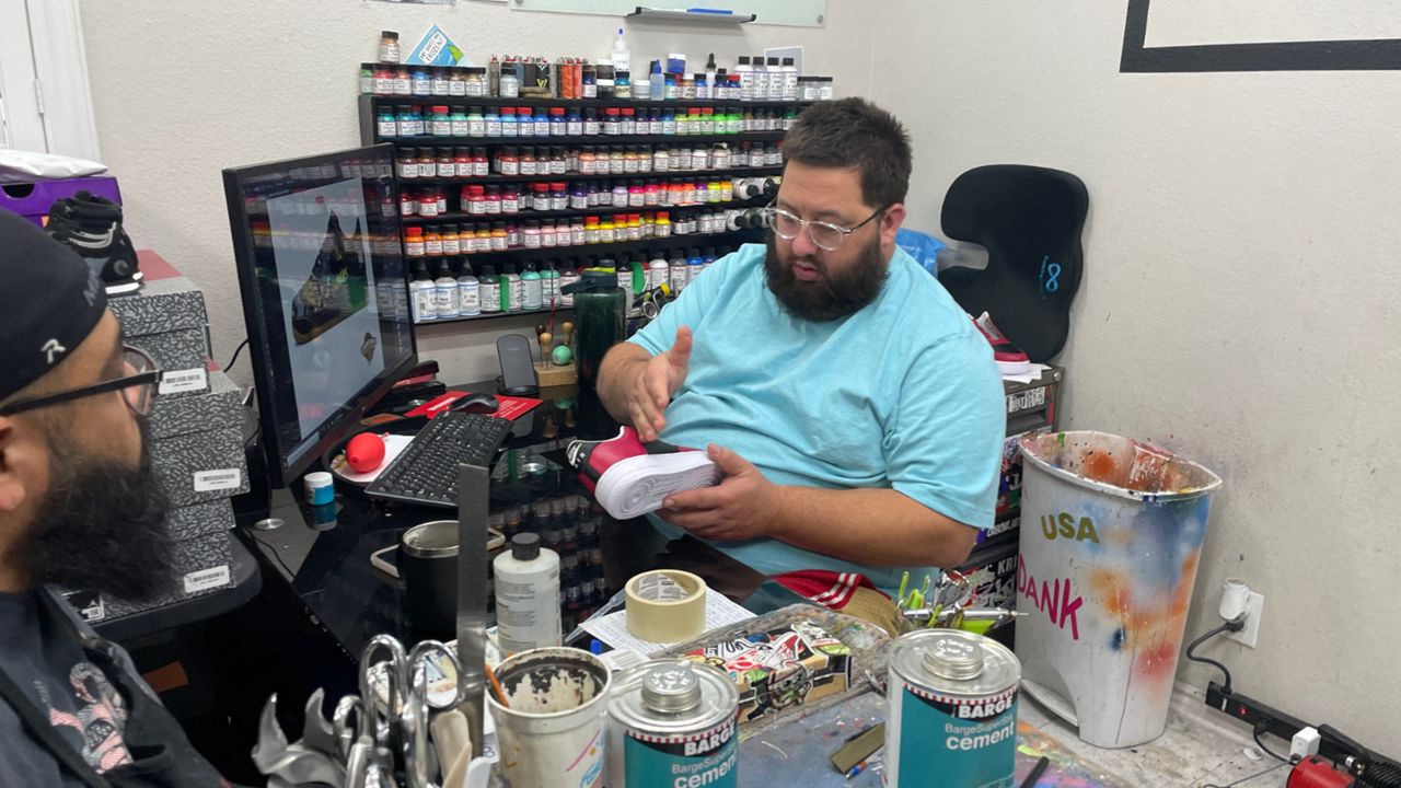 Custom sneaker artist turned passion into career