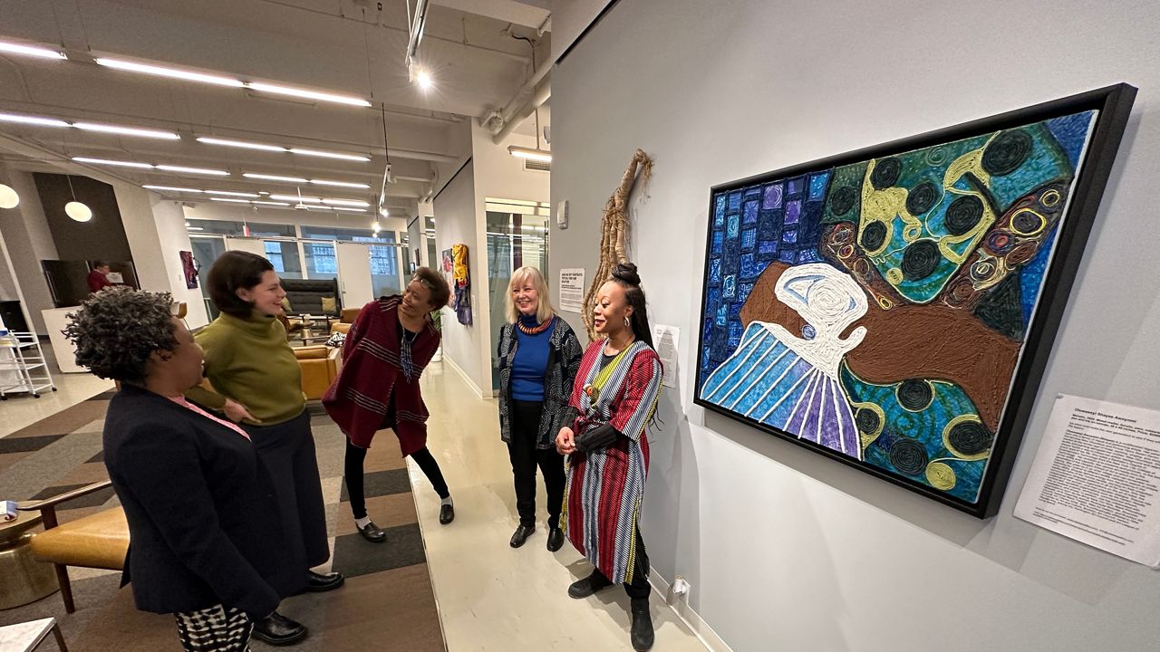 Coworking space near Columbus Circle has art exhibition