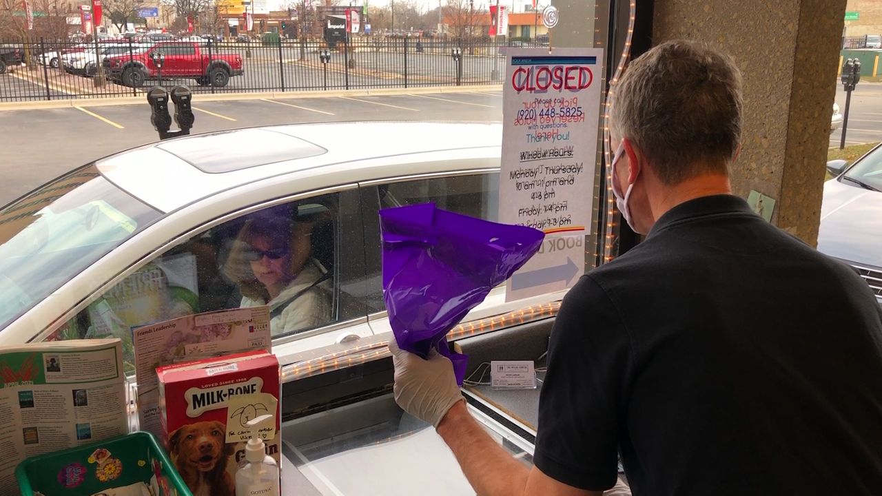 Drive-up library window