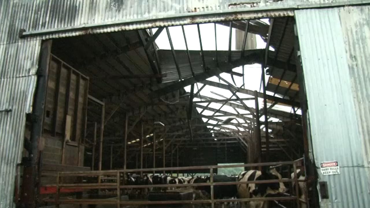 Barn Roof Ripped Off as Part of Strong Wind Damage in Genesee County