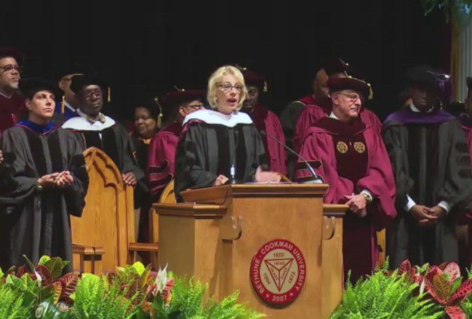 Bethune-Cookman Students Turn Backs on Betsy DeVos During Commencement
