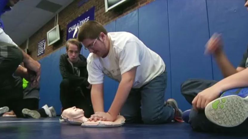 Students Learn Basic CPR Skills to Save a Life