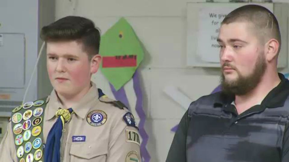 Boy Scout recognized for saving his brother's life