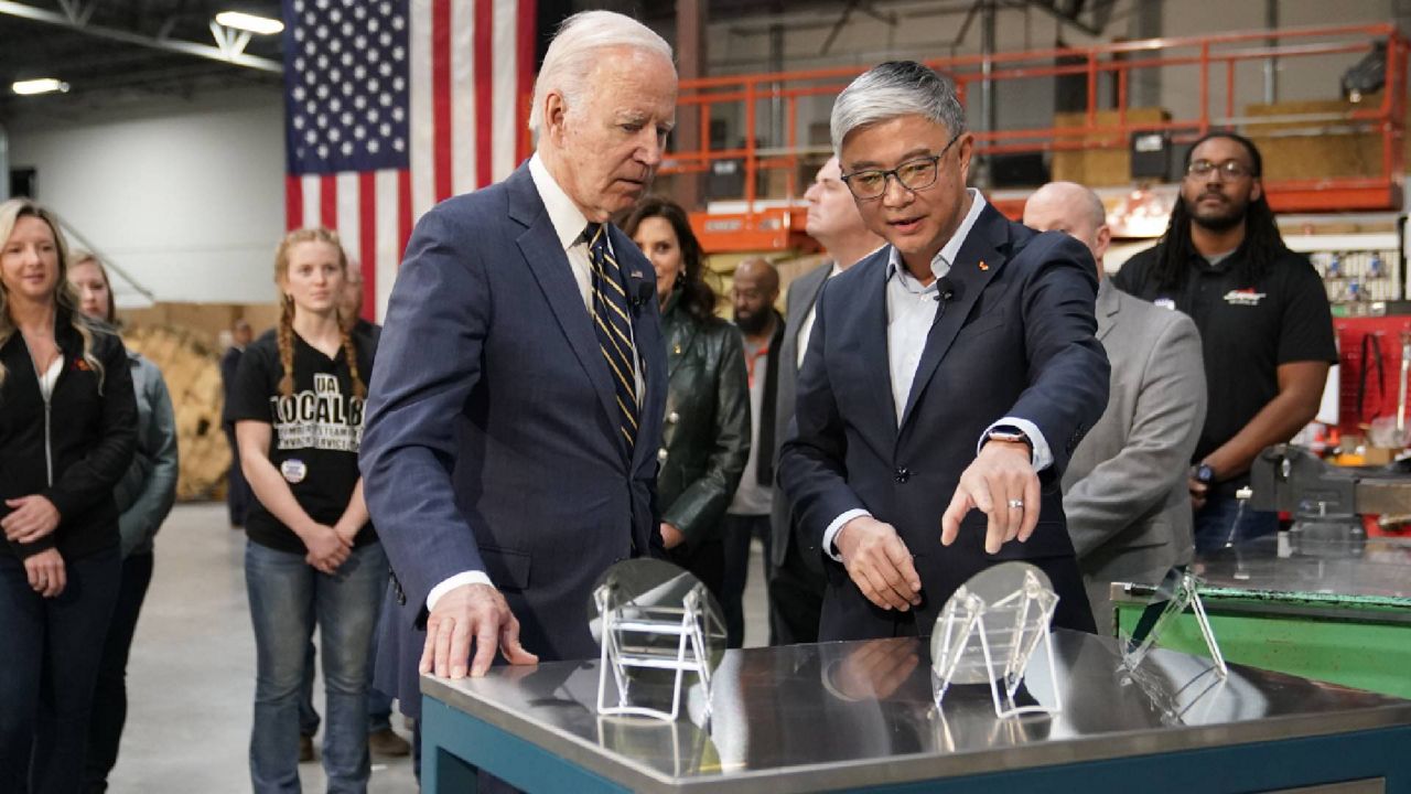 In Michigan, Biden touts U.S. microchip production