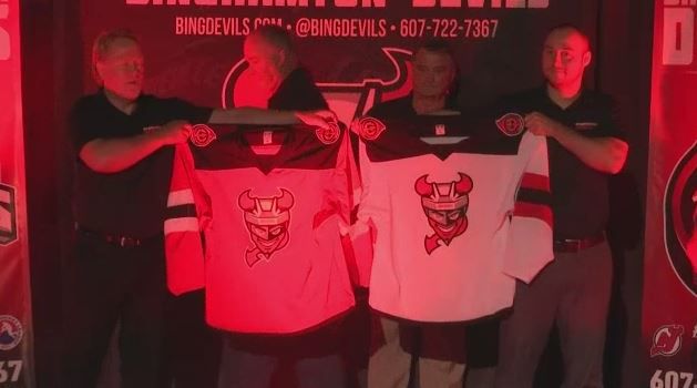 Binghamton Devils fans get first look at new logo, uniforms