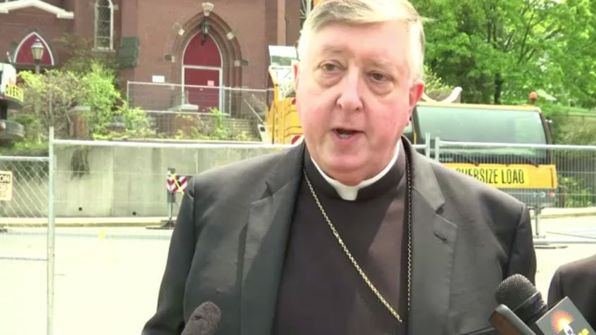 Bishop of Springfield Diocese Visits North Adams Church Grounds