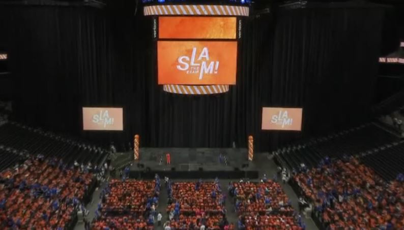 School Pep Rally For Upcoming State Exam