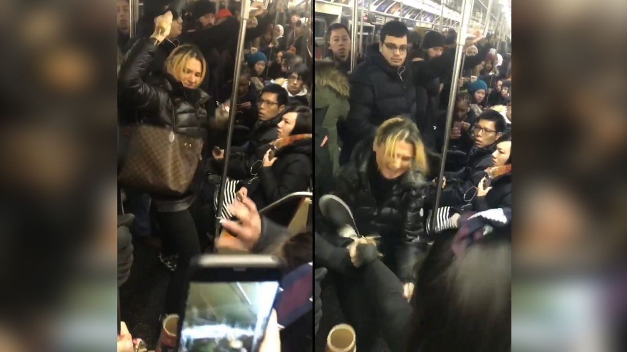 Video Shows Woman Start a Violent Tirade On Brooklyn Subway
