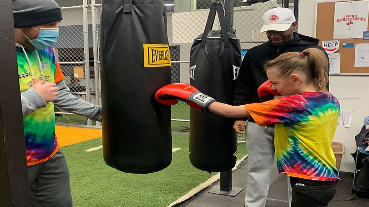 Boxing clinic helps children with visual impairments