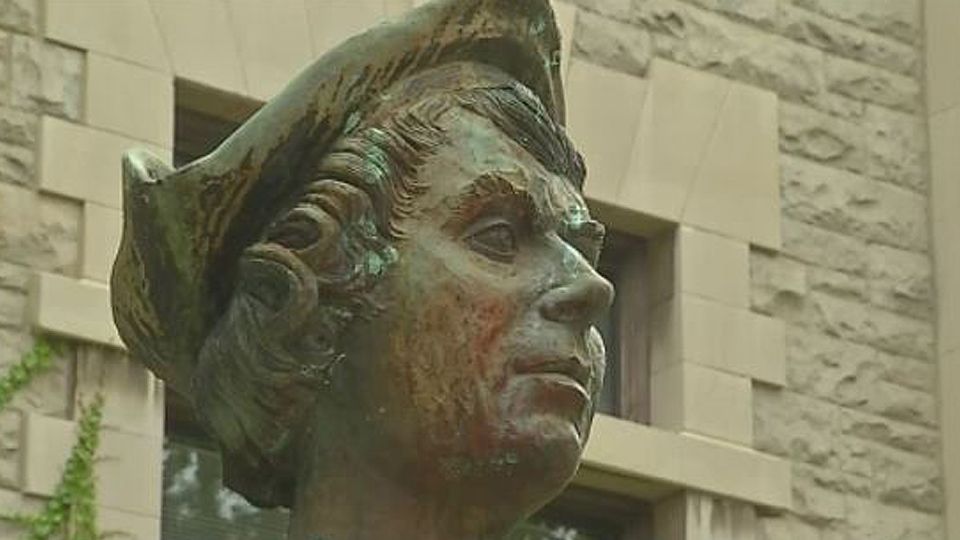 Reward offered in Columbus statue vandalization case