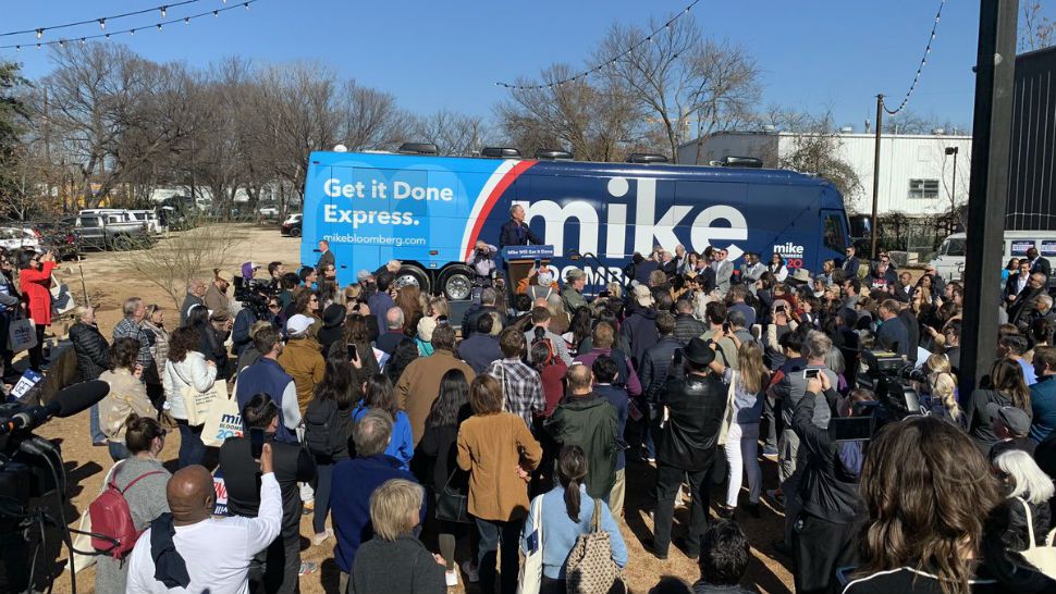 Bloomberg Kicks Off National Bus Tour in Texas