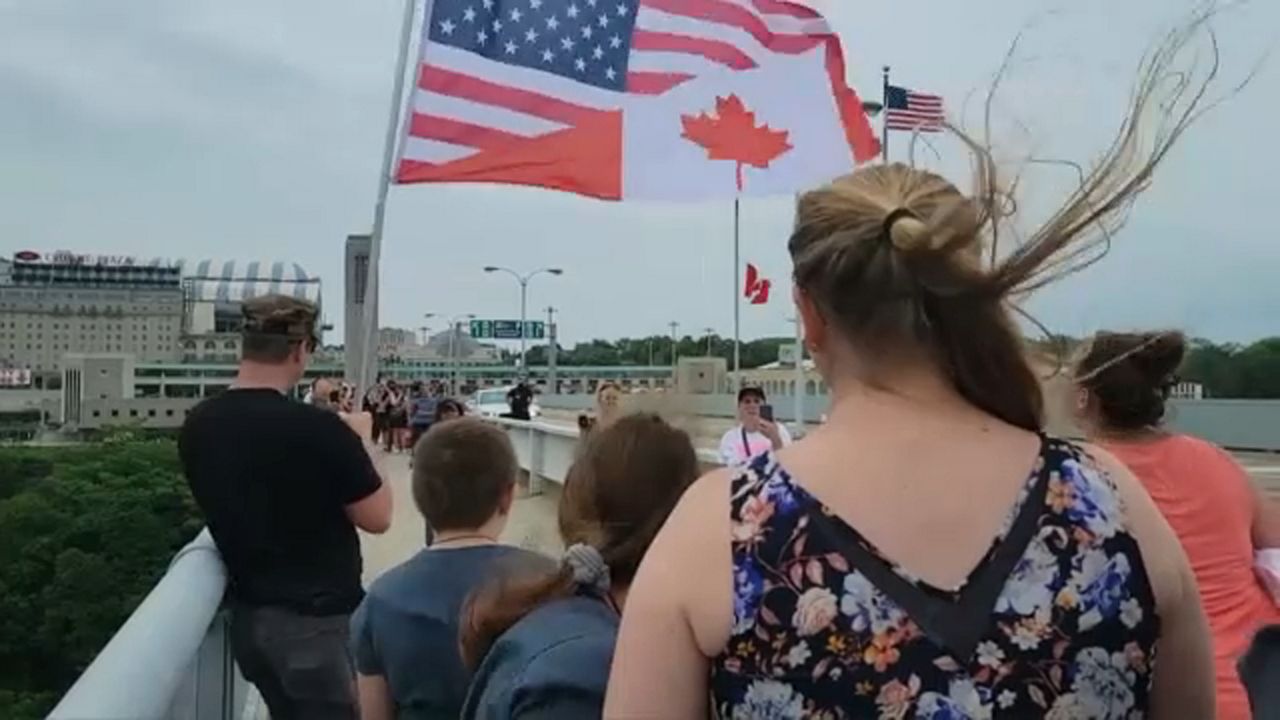 Americans, Canadians protest border closure
