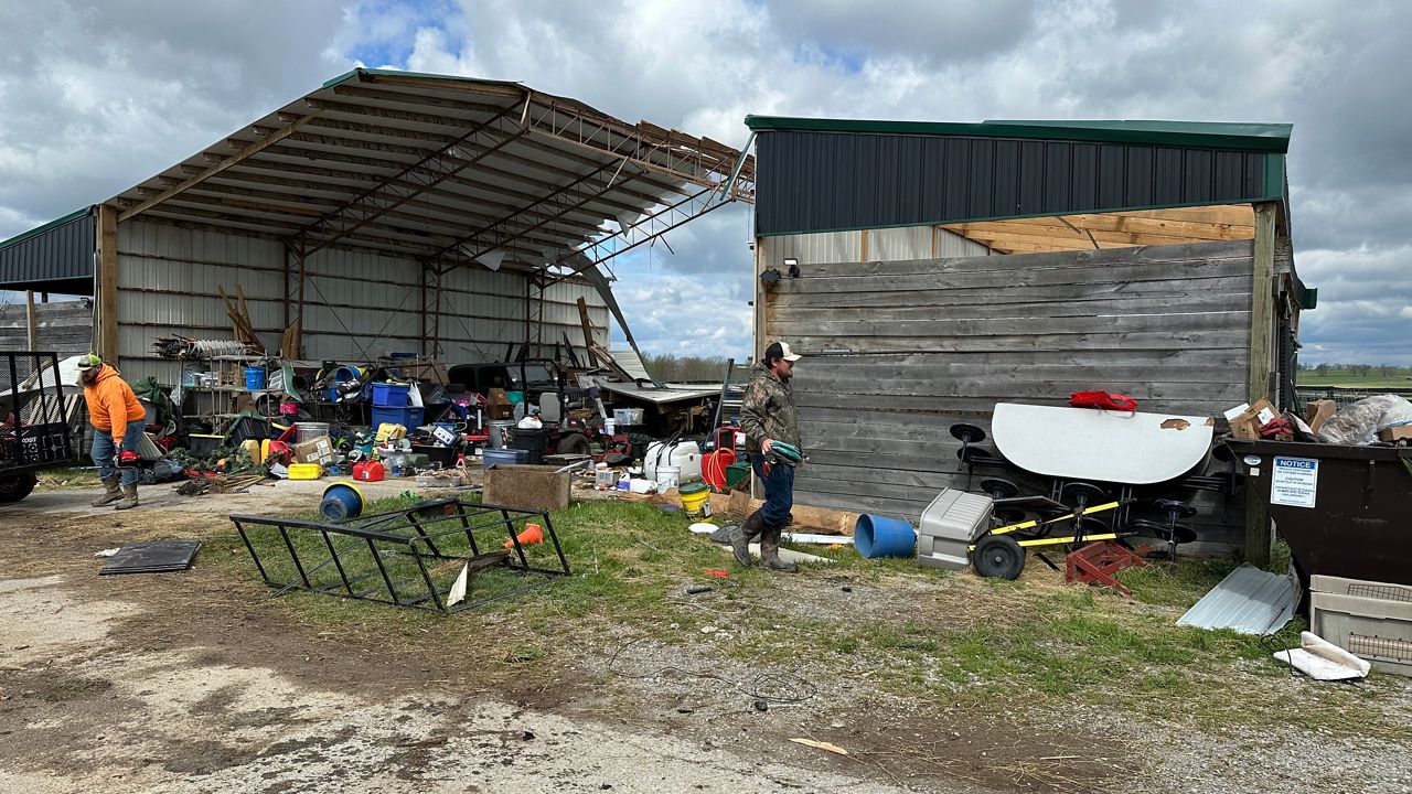 Bourbon County horse farm destroyed in tornado