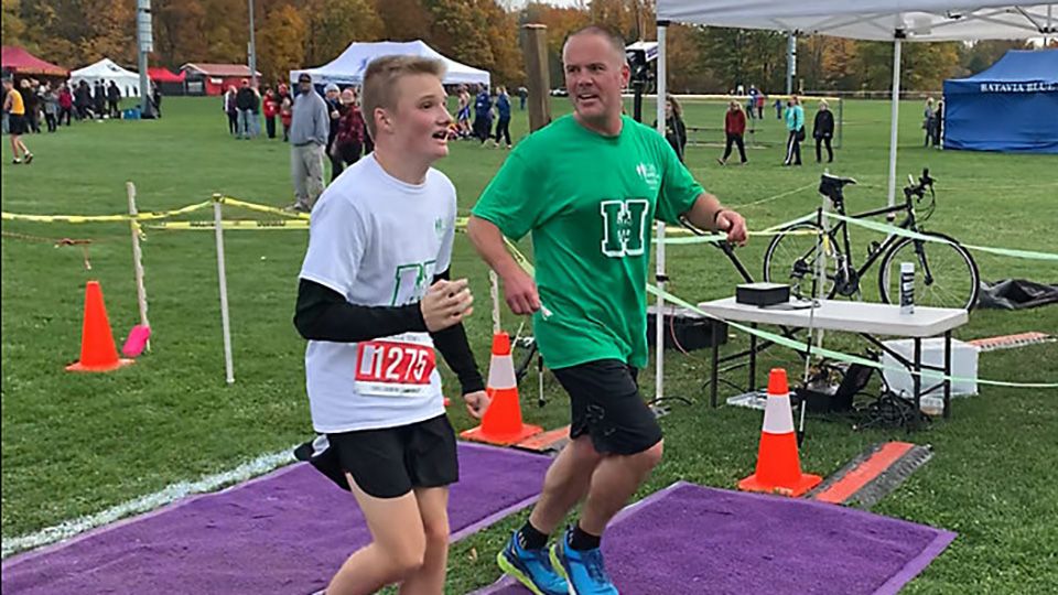 Visually Impaired Cross Country Athlete