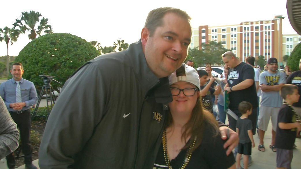 UCF Superfan Brittany Riggs meets the Knights