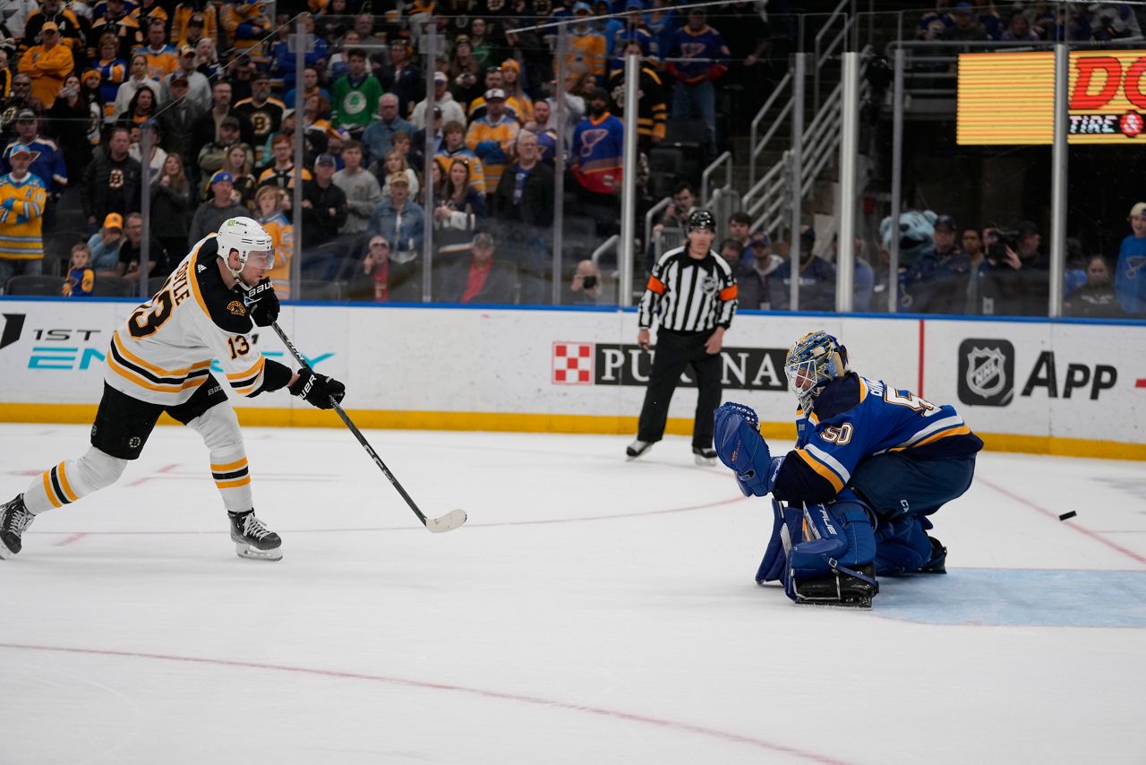 Coyle SO goal helps Boston beat St. Louis 4-3 for 60th win