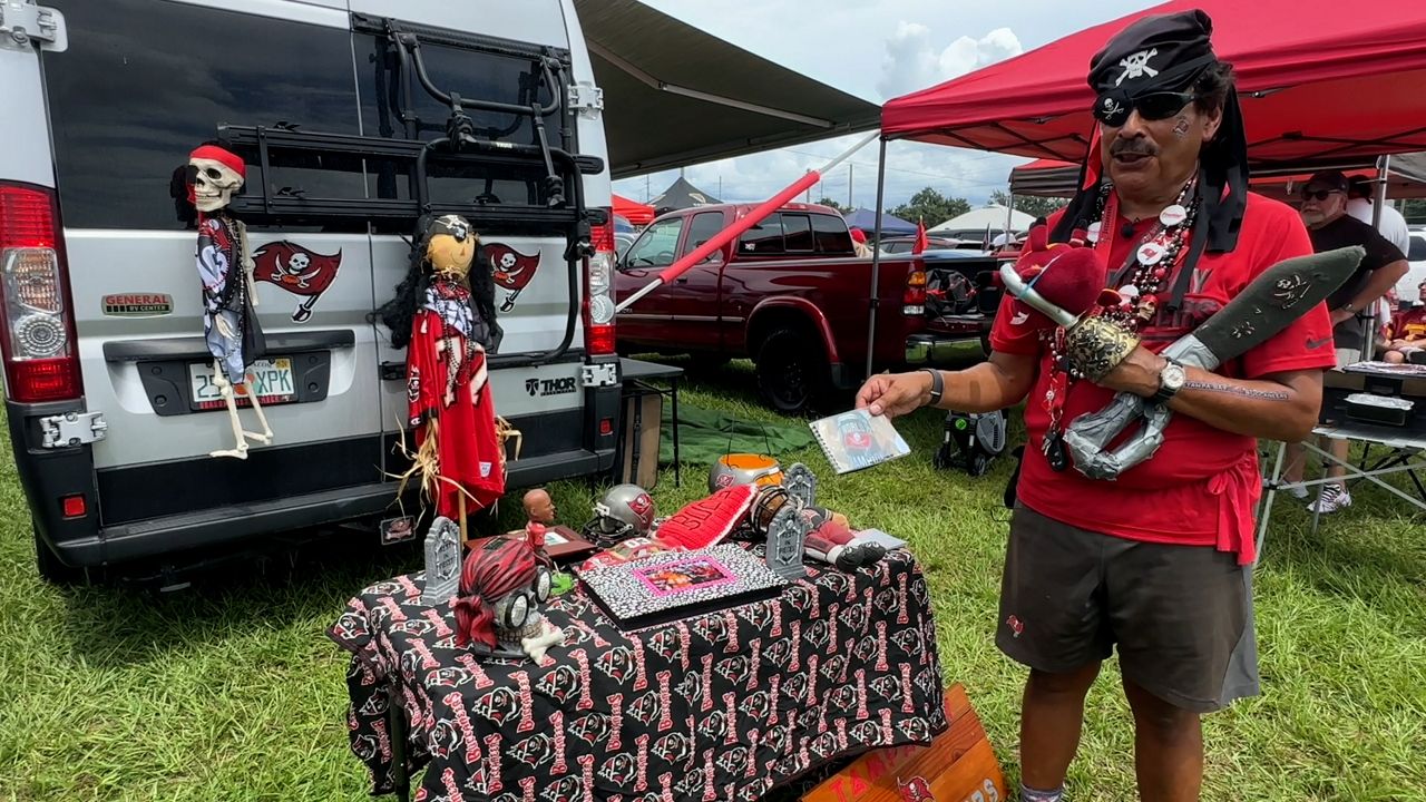 Bucs fans tailgate ahead of home opener