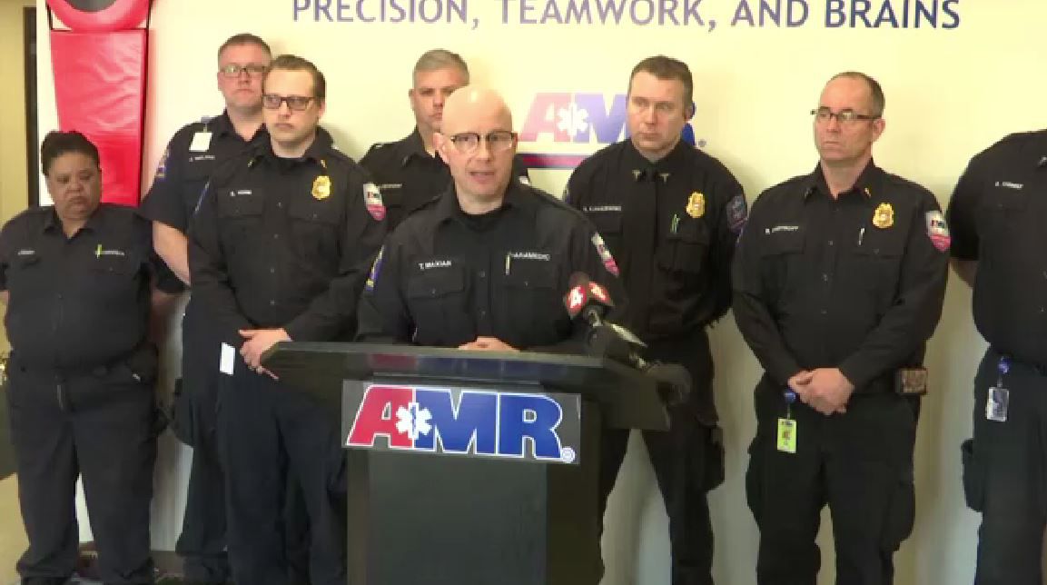 AMR ambulance workers' union files notice of intent to strike