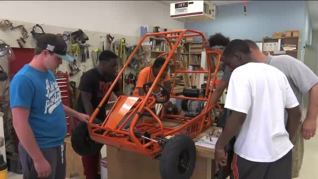 Teens Learn Engineering Skills to Build Go-Carts