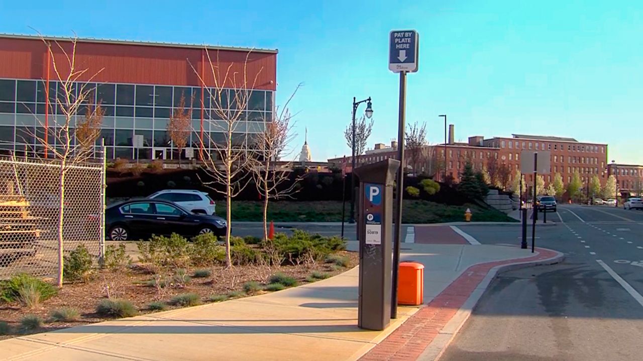 Pay-by-plate parking in Worcester's Canal District