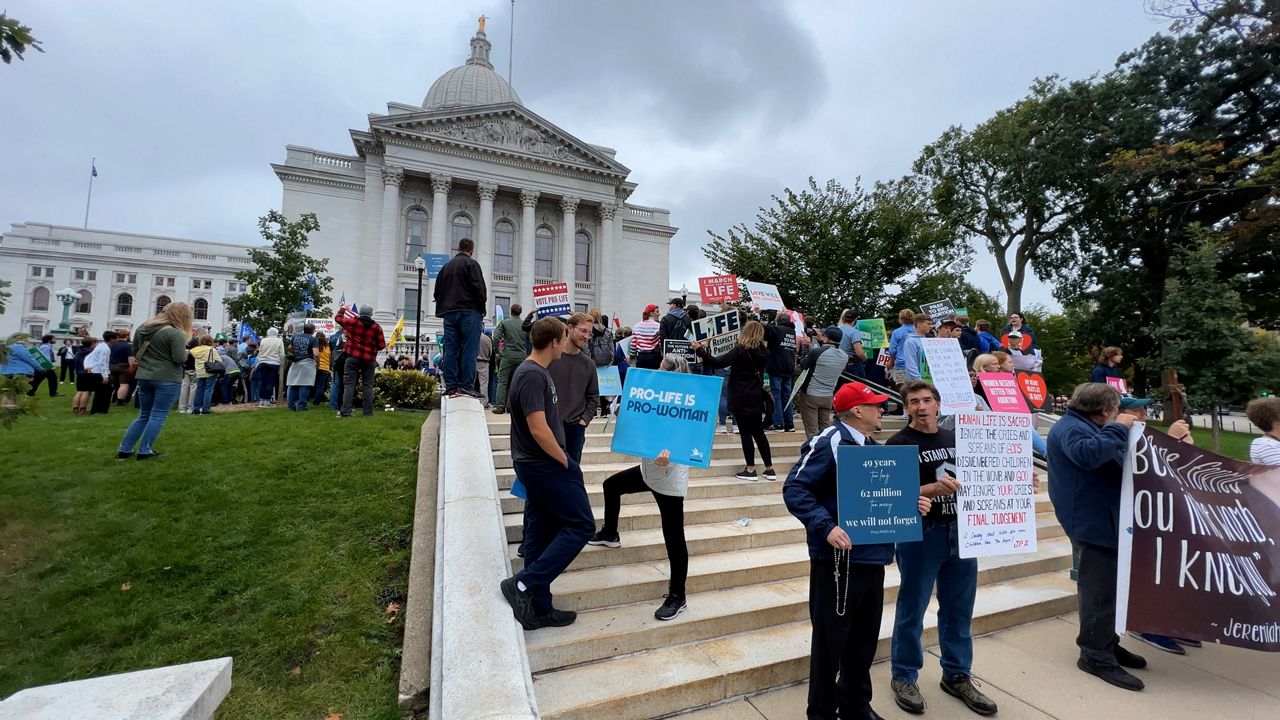 Opinions clash at 'Pro-Life Wisconsin' rally