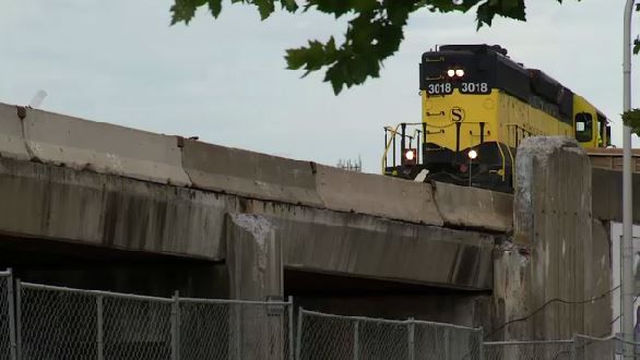 Rail service resumes after collapse