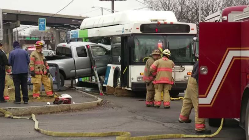 Truck Crashes into Centro Bus Near Regional Market in Syracuse