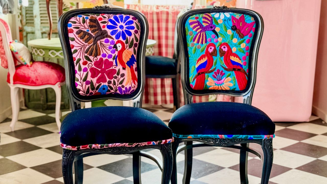 Texan turns old chairs into whimsical designs