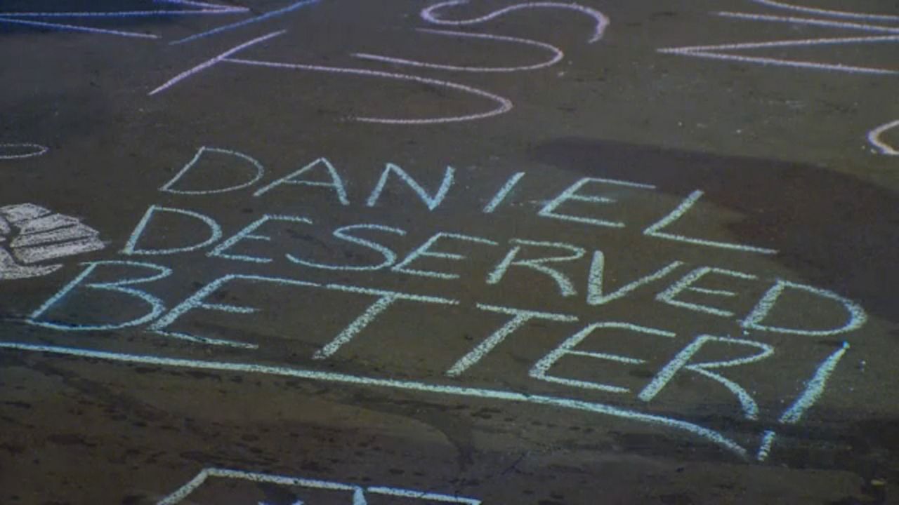 Chalk Messages During 3rd Night of Prude Protests