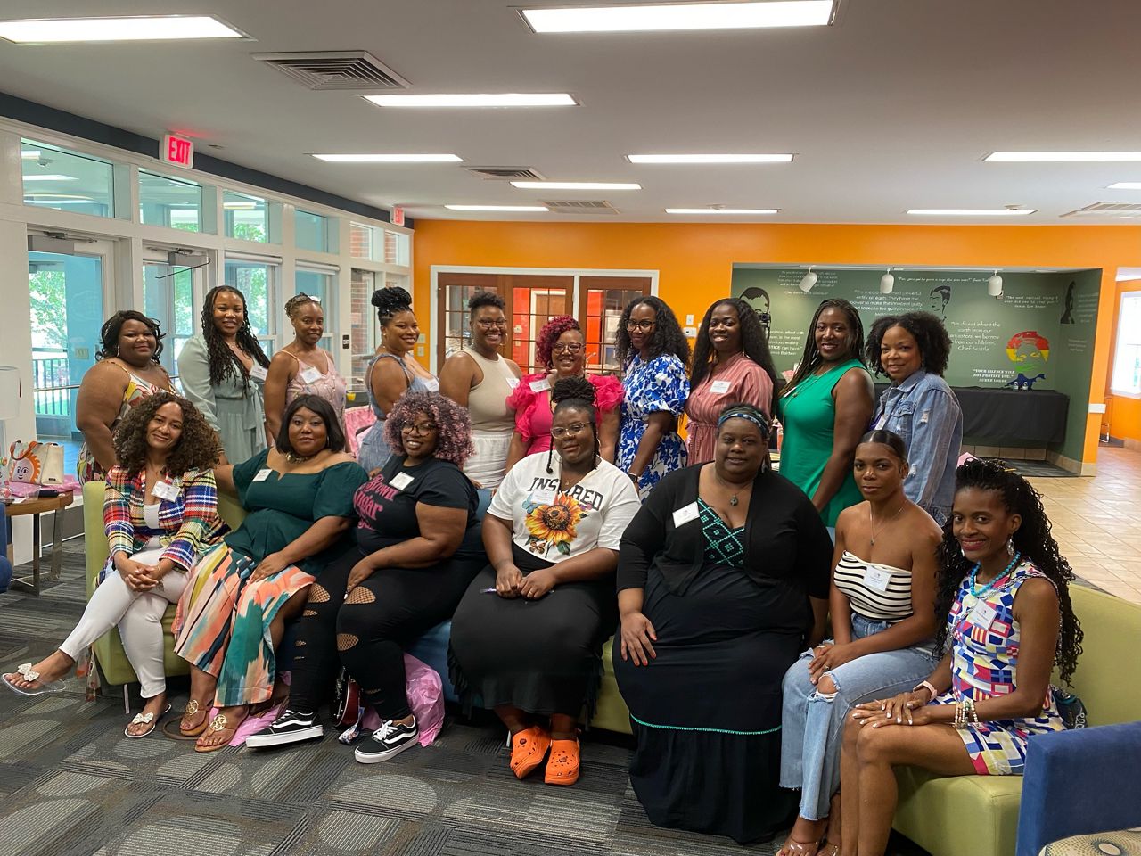 Business woman raising awareness about childfree choices