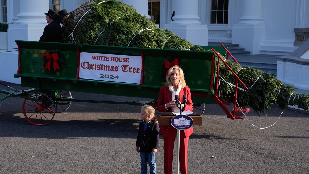 First lady Biden receives 2024 White House Christmas tree