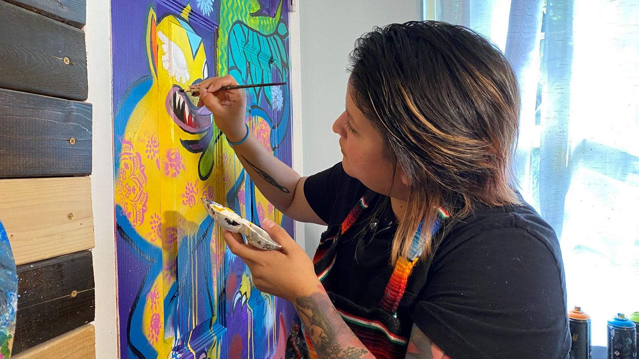 Mexican culture inspires Clay Mata's vibrant paintings