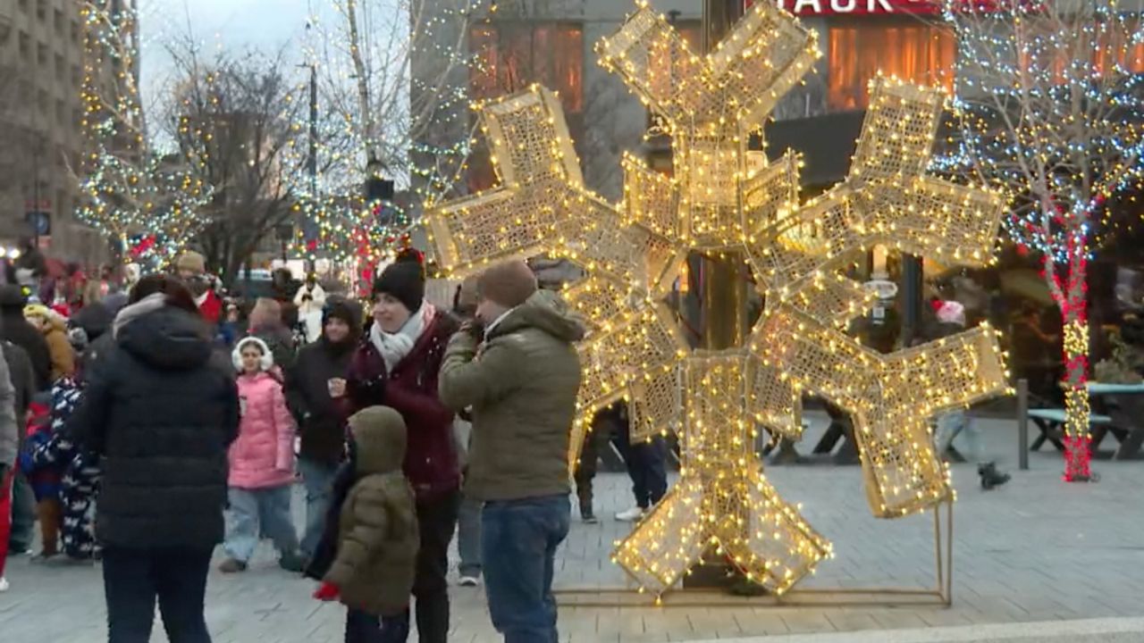 Tree is lit at Cleveland Public Square, heightened security