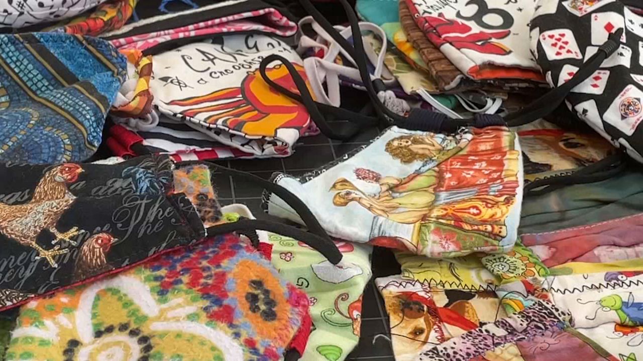 Rochester seamstress repurposes cloth masks from pandemic