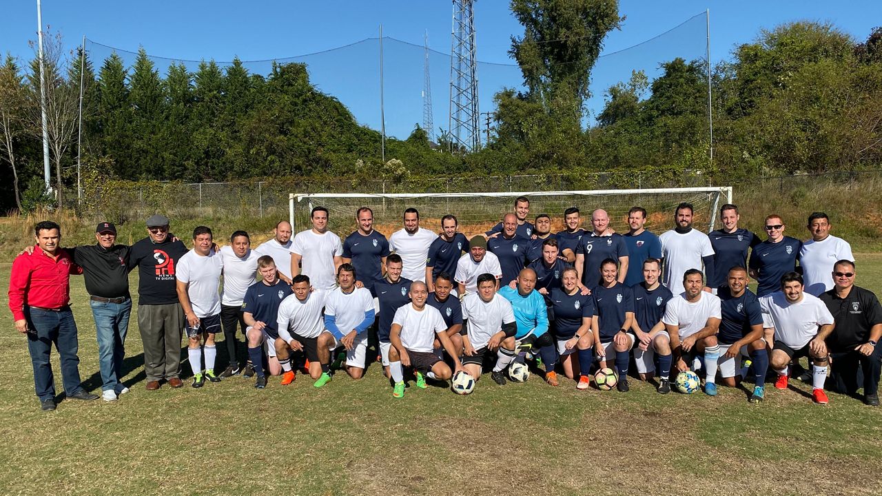 Soccer Match Between Police and Community