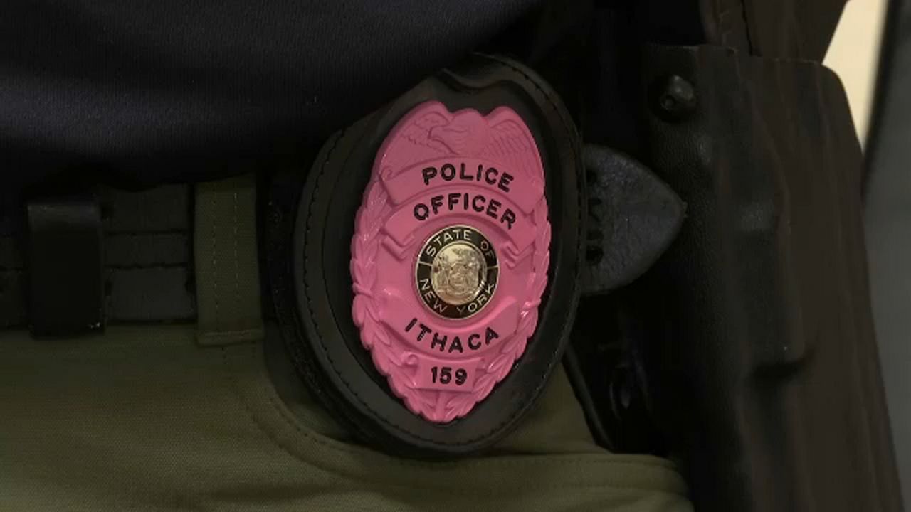 Ithaca Police Badges Go Pink