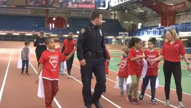 Kids meet members of NYPD for Real Heroes Day