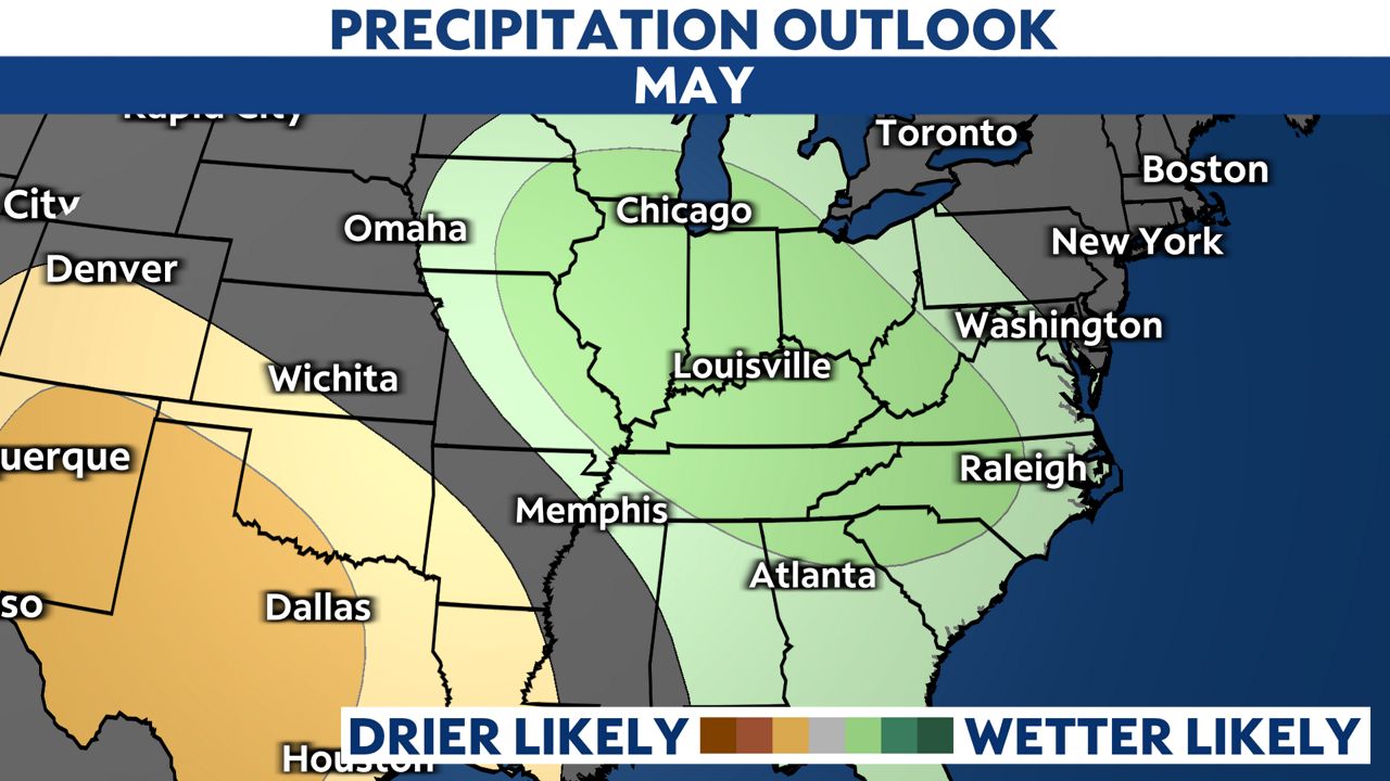 May rainfall outlook leans toward 'wet'